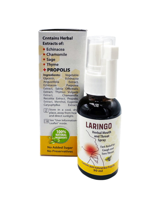Laringo Herbal Mouth and Throat Spray - 30ml – Pharma2U