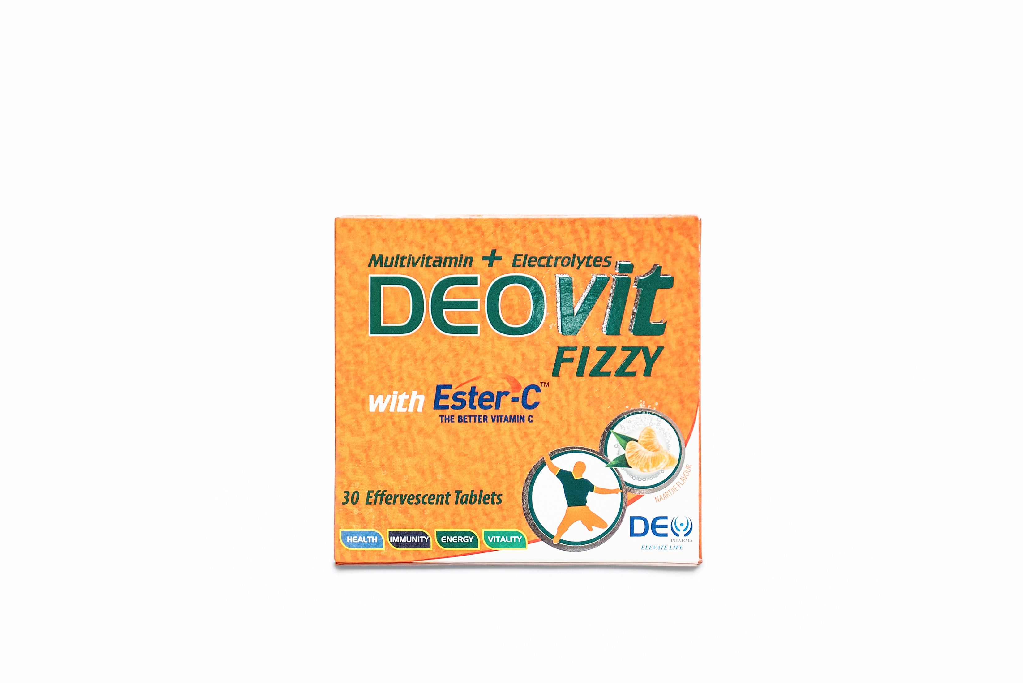 DeoVit Fizzy with Ester-C Naartjie - 30 Effervescent Tablets – Pharma2U